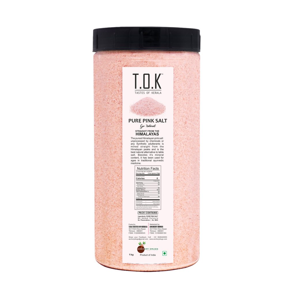 TOK (Tastes Of Kerala) Himalayan Pink Salt, Sendha Namak, Nutrients and ...